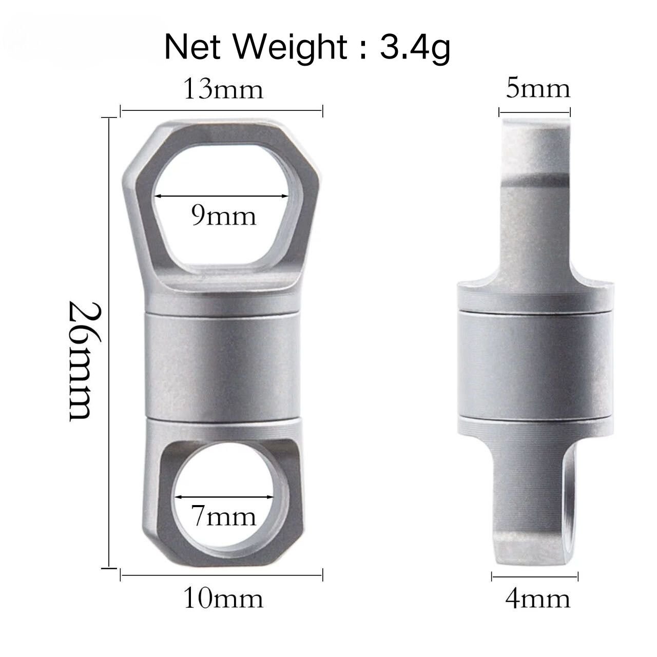 Titanium 360° Rotating Key Ring Clip - Keygadgetry